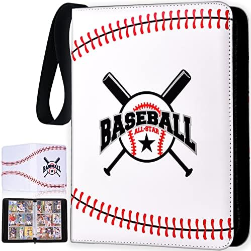 Amazon.com: DYFAIS Baseball Card Binder with Sleeves 900 Pockets ...