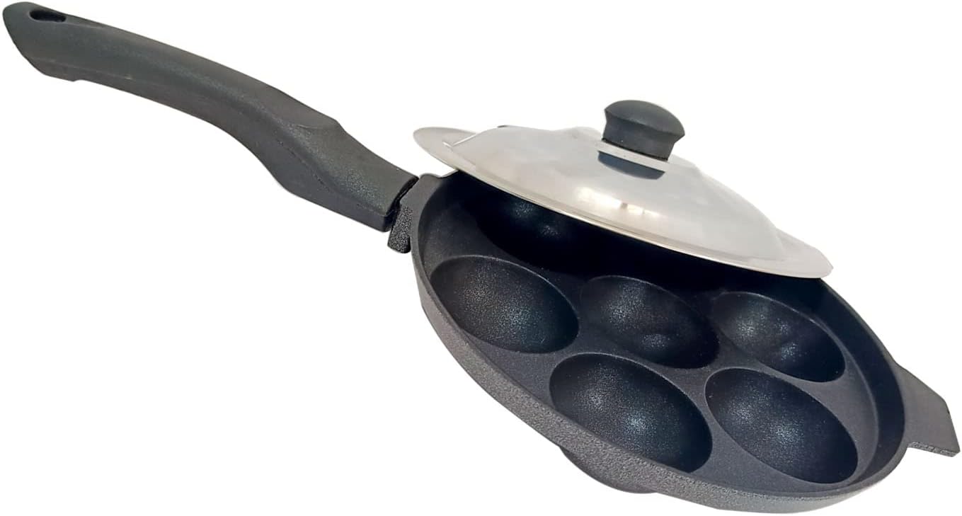 Amazon.com: Appam Pan Non Stick Appam Patra Aluminium Appachatty ...