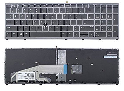 New US Layout Laptop backlit Keyboard (With Frame) For HP Zbook Studio ...