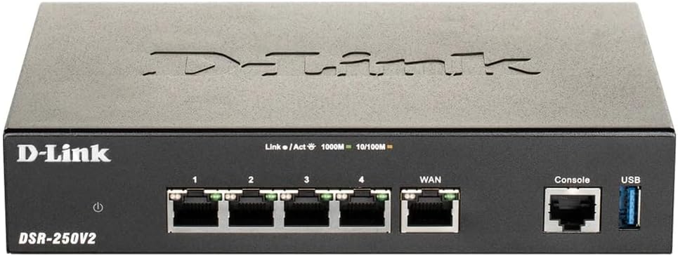 D-Link Unified Services VPN Router, 4 Port Gigabit Dual WAN Ethernet ...