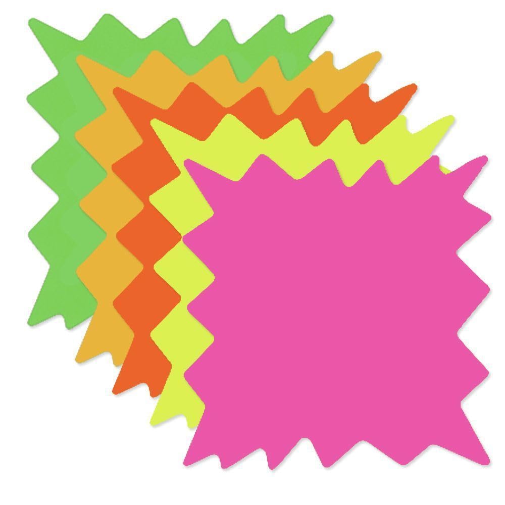 Amazon.com: Large Fluorescent Starburst Signs, 17068 : Office Products