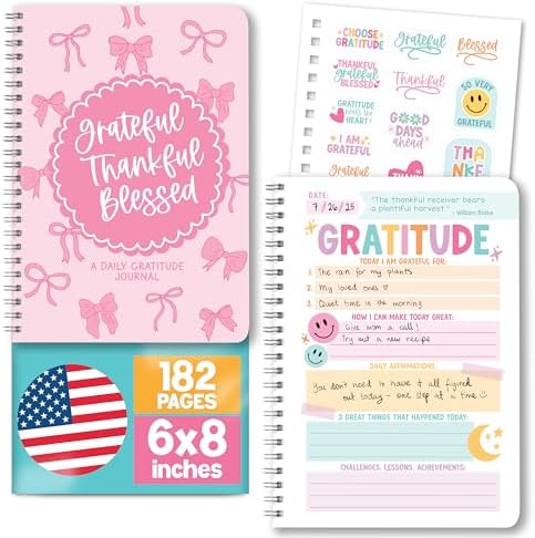 Amazon.com : Hadley Designs Daily Gratitude Journal For Women With ...