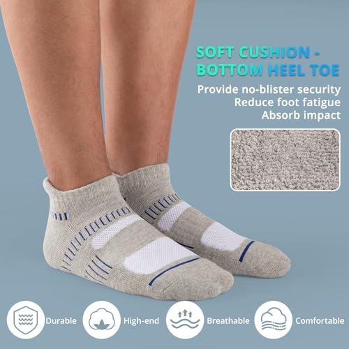 Snapklik.com : COOPLUS Mens Cotton Athletic Ankle Socks Performance ...