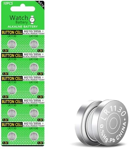 10PC LR1130 High Capacity AG10 Batteries 1.5V Alkaline Button Coin Cell ...