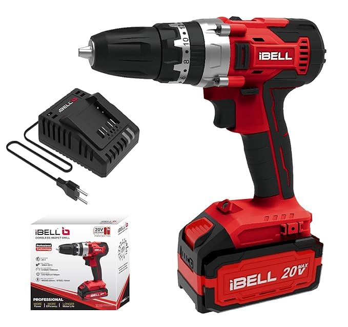 IBELL One Power Series Cordless Impact Drill CD20-30 20V 30Nm 1450RPM ...