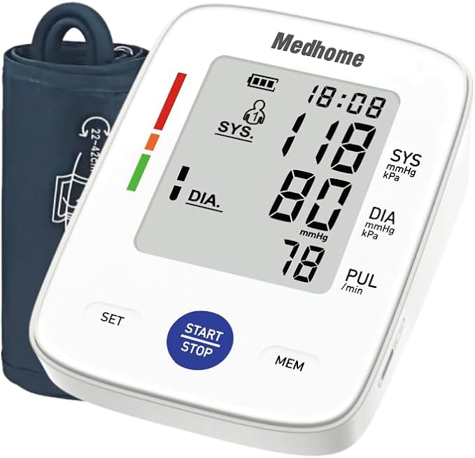 Amazon.com: Medhome Blood Pressure Monitor for Home Use Upper Arm ...