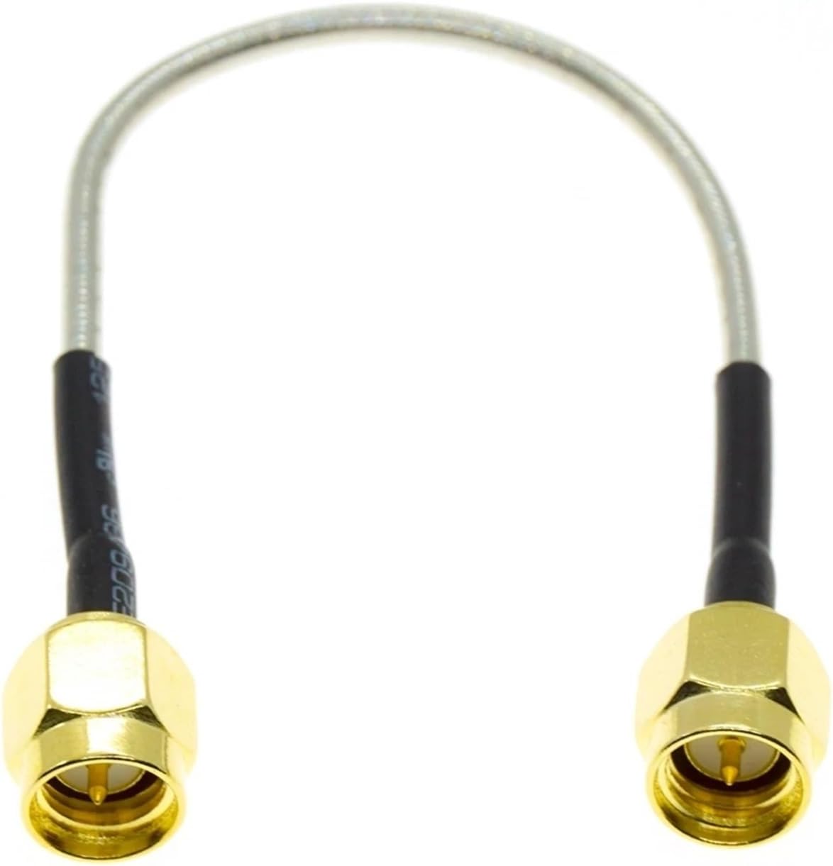 Amazon.co.jp: PAN DI SMA オス - SMA オス コネクタ ジャンパー ピグテール 0.086" RG405 同軸 セミフレキシブル リジッド ケーブル(2M ...