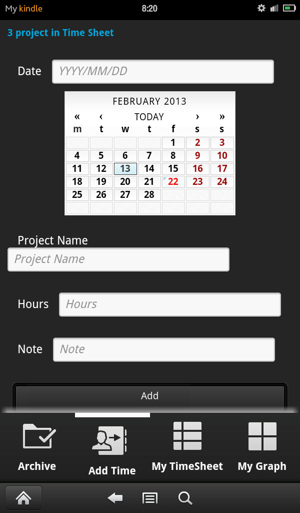 TimeSheet-Amazonアプリストアのアプリ
