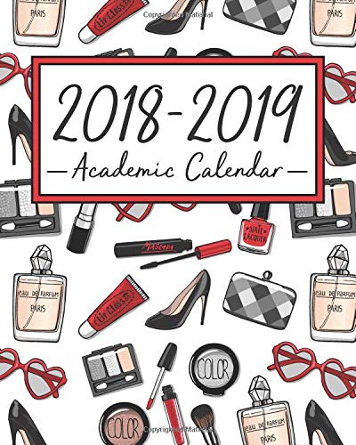 2018-2019 Academic Planner Red, Blush and Black Fashion Beauty Cover ...