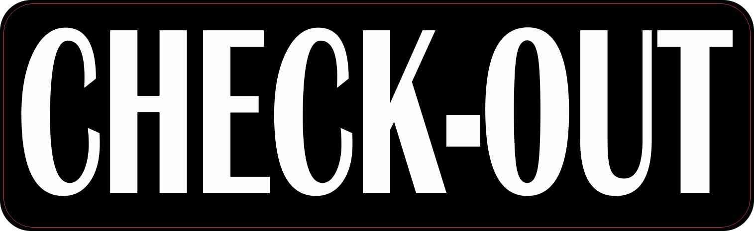 Amazon.com - StickerTalk Check-Out Vinyl Sticker, 10 inches by 3 inches