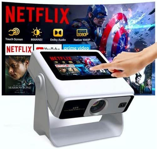 Amazon.com: 4K Support Native 1080P Touch Screen Projector with WiFi ...