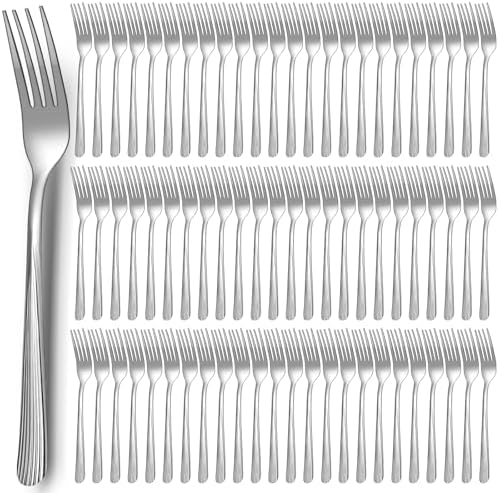 Amazon.com: Minatee 100 Pieces Dinner Forks Bulk Set 6.9 Inches ...
