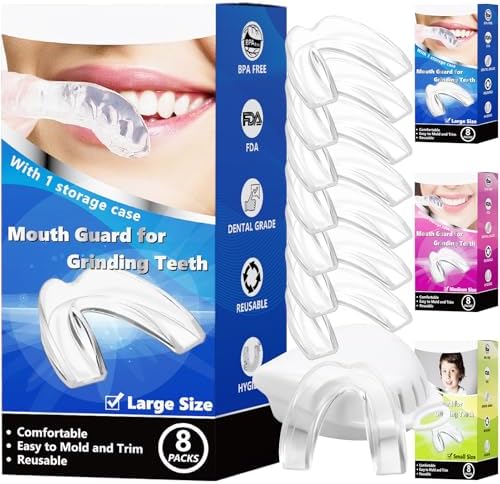 Amazon.com: Mouth Guard for Teeth Grinding, Pack of 8 Moldable Mouth ...