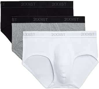 2 (x) ist Men's Essential Cotton 3 Pack Contour Pouch Brief Underwear ...