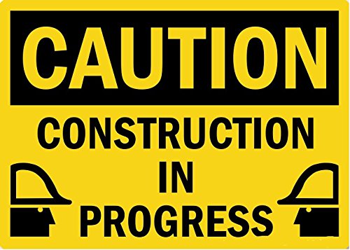 Sign World_Caution Construction Under Process : Amazon.in: Industrial ...