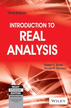 Introduction To Real Analysis, 3Rd Ed : BARTLE: Amazon.com.mx: Libros