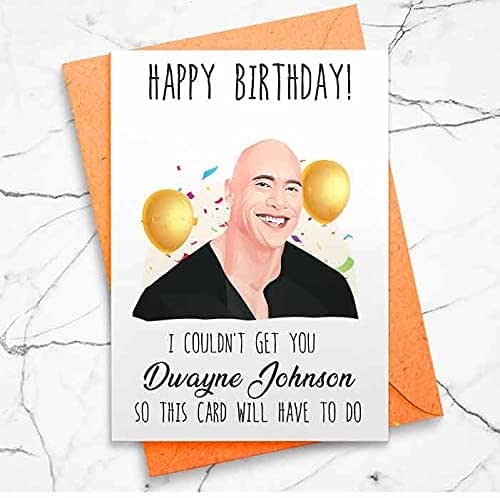 Amazon.com: Dwayne Johnson Birthday Card - The Rock Card, Dwayne ...