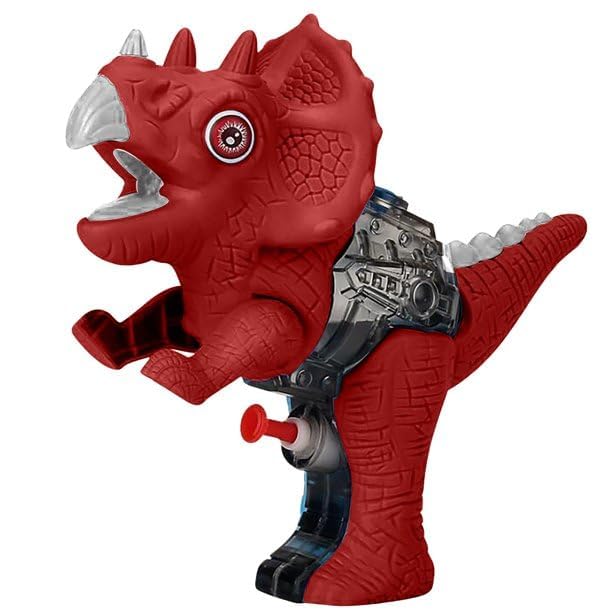 ToyMart Red Mini Dinosaur Dino Machine Gun Toy with Spray Smoke Effect ...