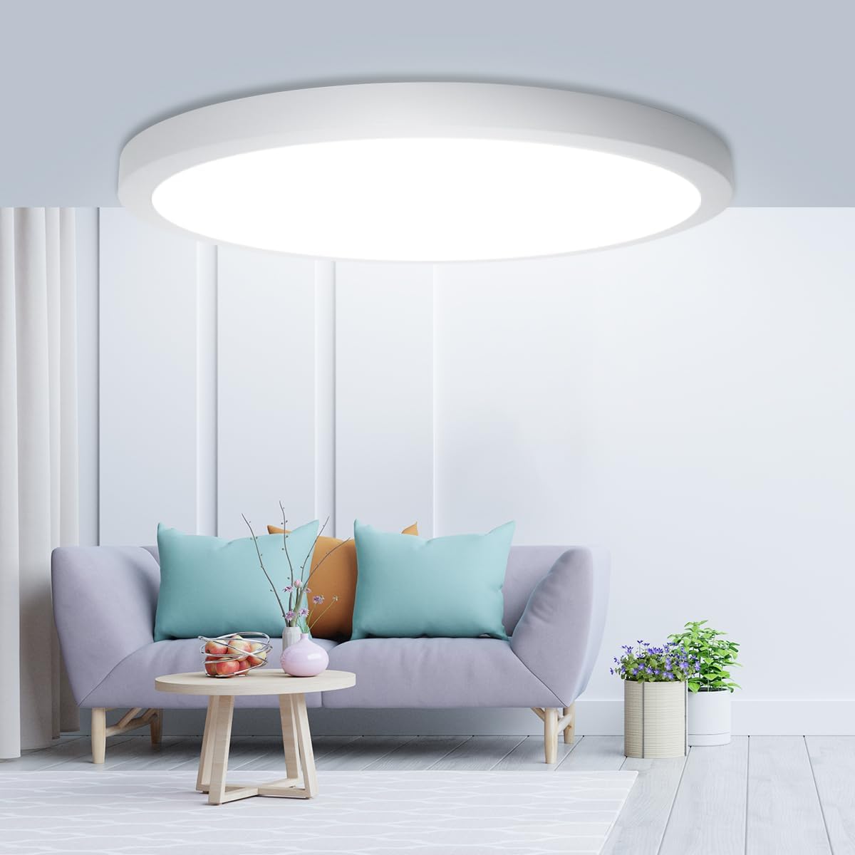 ZHMA 8-Inch LED Ceiling Lights, Flush Mount Lighting Round,5000K ...