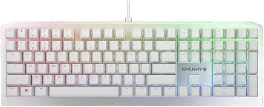 Amazon.com: Cherry MV 3.0 Viola Wired Mechanical Gaming Keyboard. RGB Backlight with Cross ...