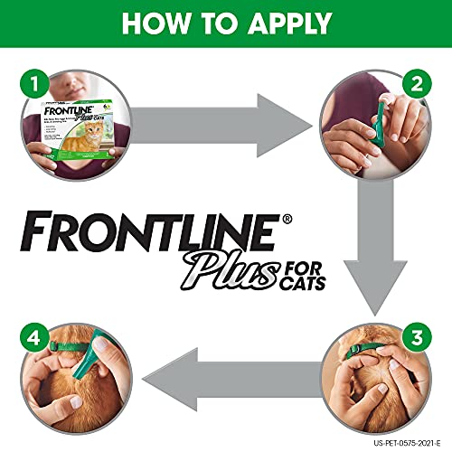Frontline Plus Flea and Tick Treatment for Cats Over 1.5 lbs. 3 ...