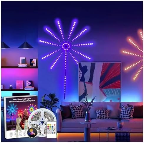 Amazon.com: Daymeet Smart Firework Led Lights Indoor, Led Fireworks ...