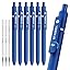 STAGEEK Blue Gel Pens GX3, 6Pcs Fine Point Smooth Writing Pens with 3 ...