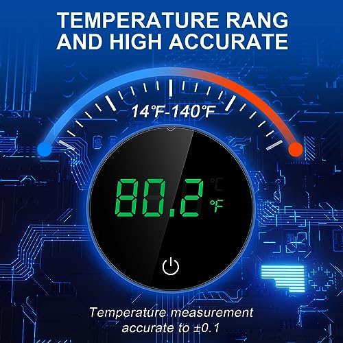 Snapklik.com : Aquarium Thermometer, 2Pack Rechargeable Fish Tank ...