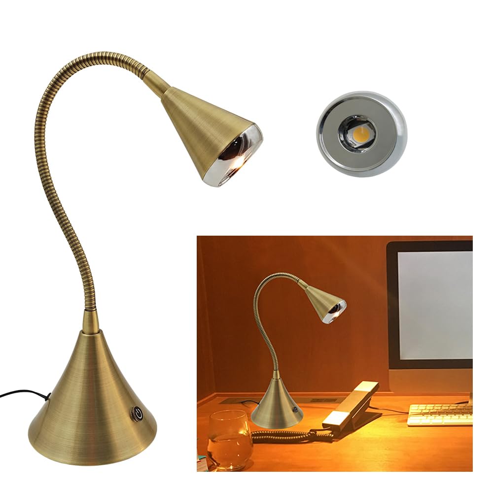 HomeFocus-LED Desk Lamp,Dimmable & Flexible Gooseneck,Eye -Caring ...