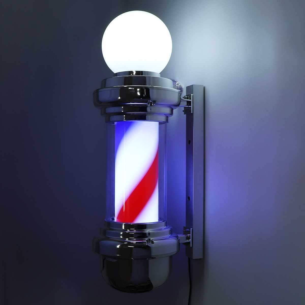 Buy Retro LED Barber Pole Light Barbershop Pole Illuminating Rotating ...