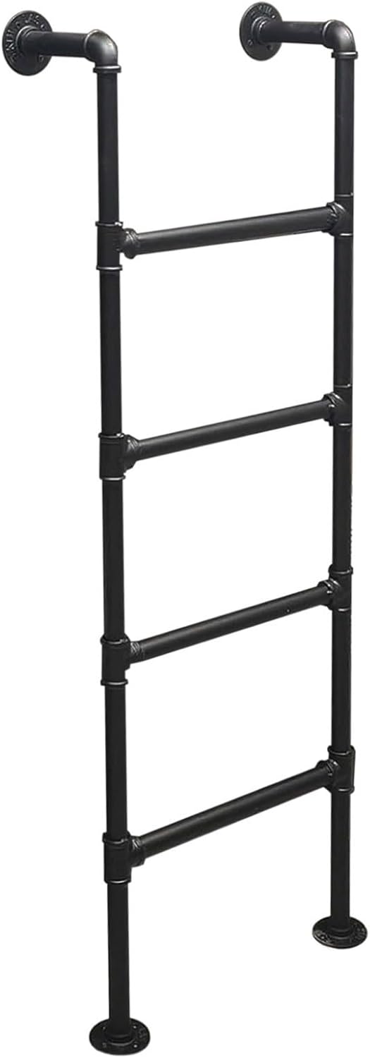 Black Ladder 1m 120cm 1.5m 2.1m 2.3m 270cm Industrial Iron Pipe Ladders ...