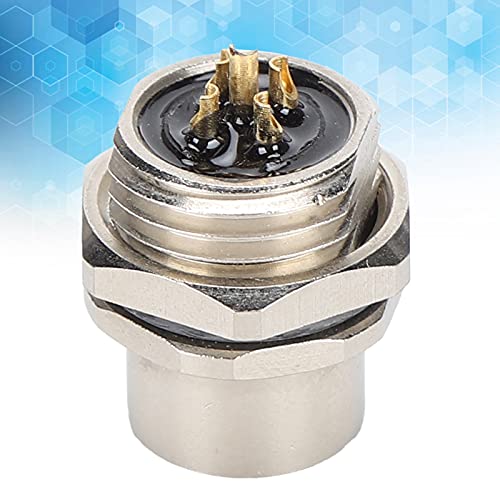 Panel Mounted Socket Connector, 5 Pins Plug Connector, M12BS5 M12 IP67 ...