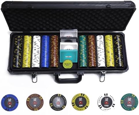 Poker Stuff India Heavy Duty Chips 25 to 5000-500 Pc Poker Chip Set ...