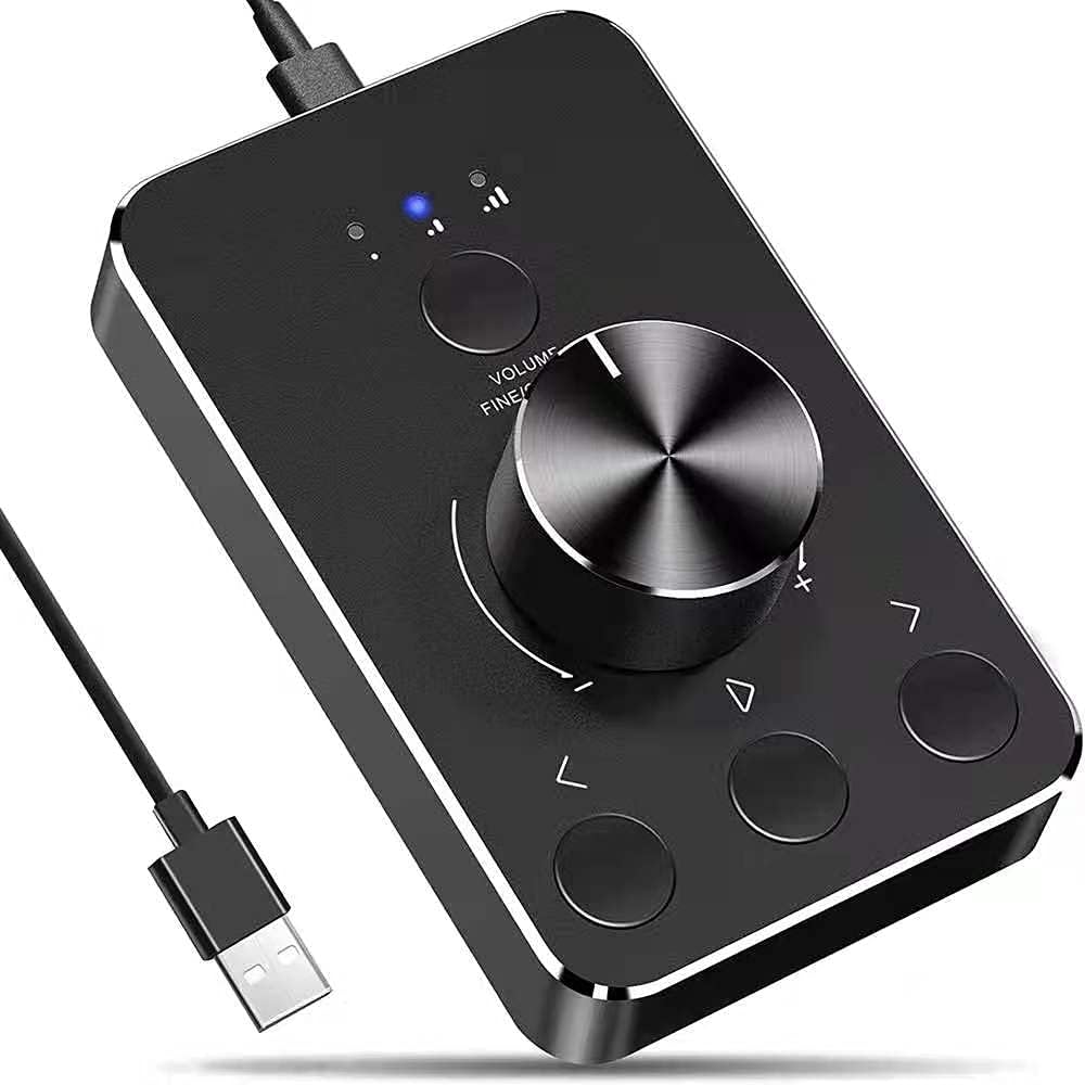 Amazon.com: Multimedia Control Knob,Aluminum USB Volume Knob HiFi Speakers Audio Control with ...