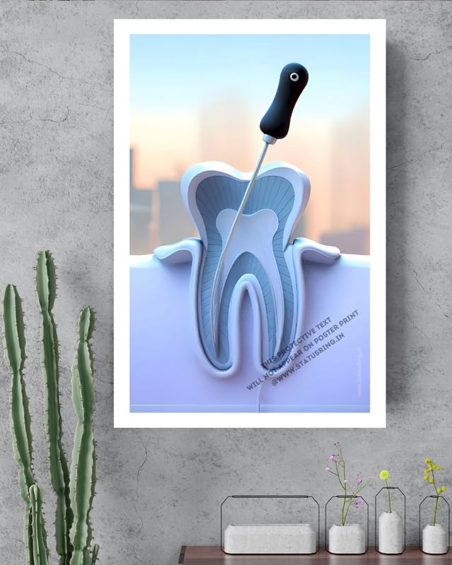 white Dental art RCT Dental Clinic poster without frame StatusRing ...