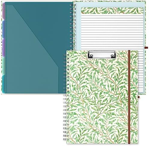 Amazon.com : Hongri Clipboard Folio with Refillable Lined Notepad, 8.5 x 11 Folders with Storage ...