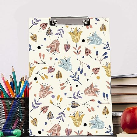 Flower Theme Exam Pads | 2 in 1 Office Clip Boards | Writing Pads with ...