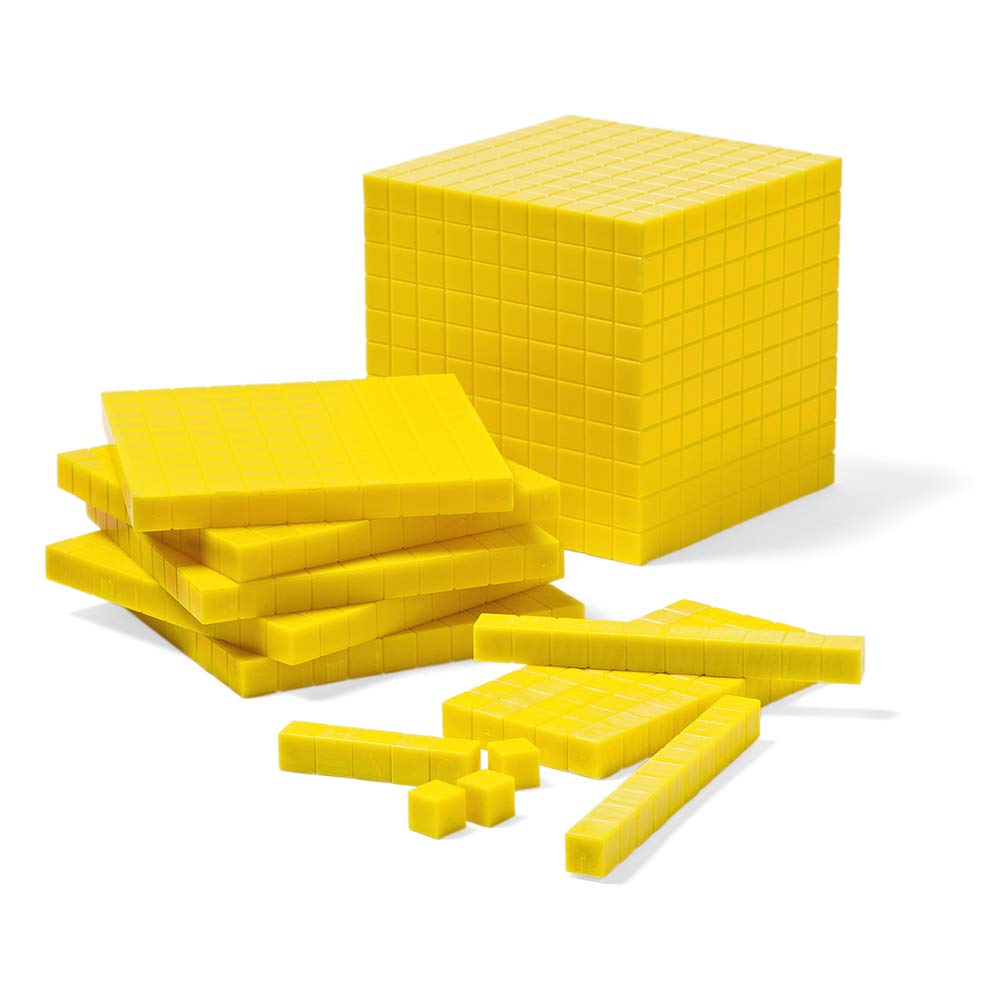 Hand2mind 322 Blocks Yellow Plastic Base Ten Blocks Place Value