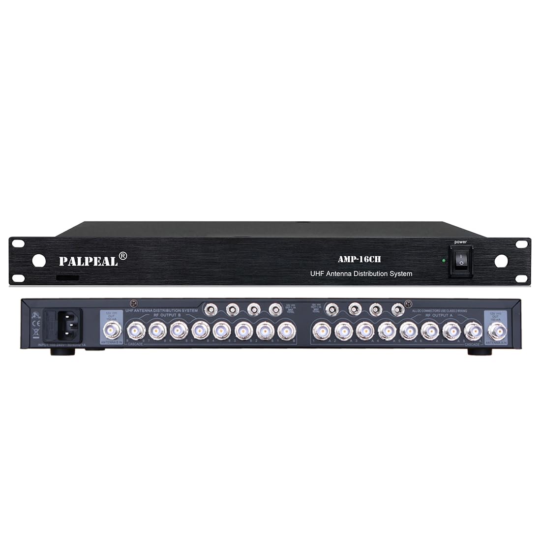 Amazon.com: PALPEAL AMP-16CH 16 Channels UHF Wireless Antenna Power ...