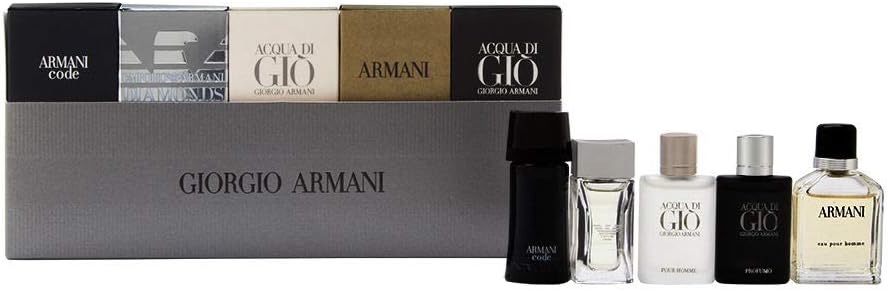 Amazon.com : Armani 5 Piece Mini Set For Men Mini Splash 0.13 oz ...