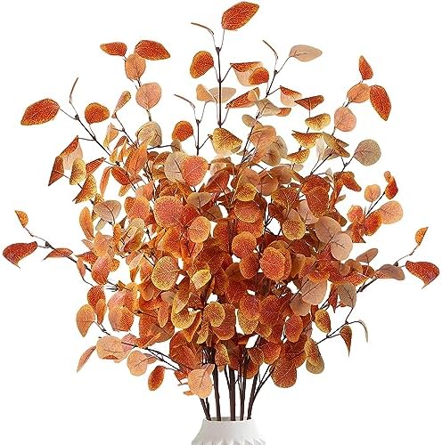 Amazon.com: Sggvecsy 6 Pcs Artificial Eucalyptus Stems Fall Eucalyptus ...