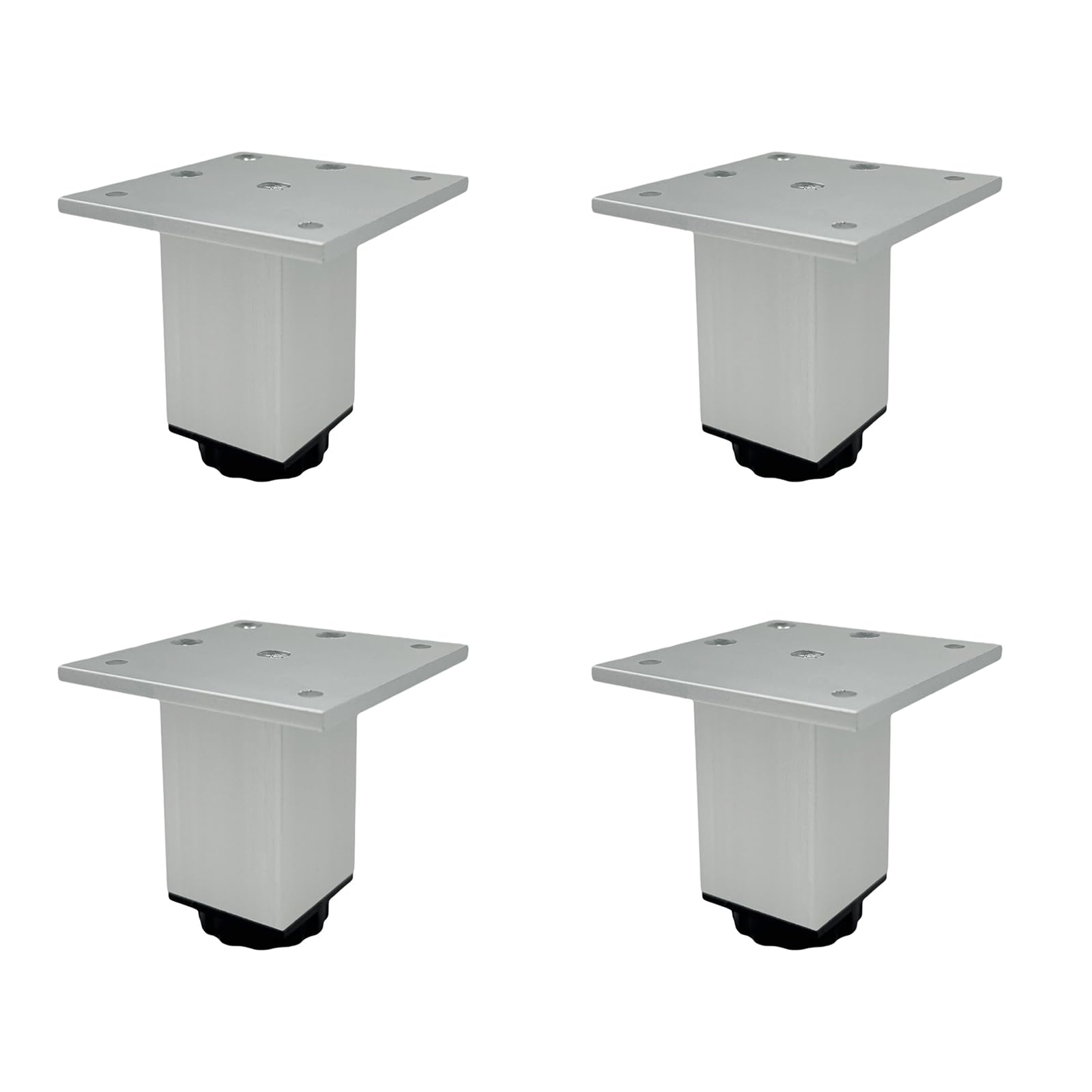 Amazon.com: Yuqim 4 Pack Furniture Legs 3 Inch Adjustable Square Sofa ...