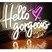Amazon.com: Hello Gorgeous Neon Signs White LED Light Hello Beautiful ...