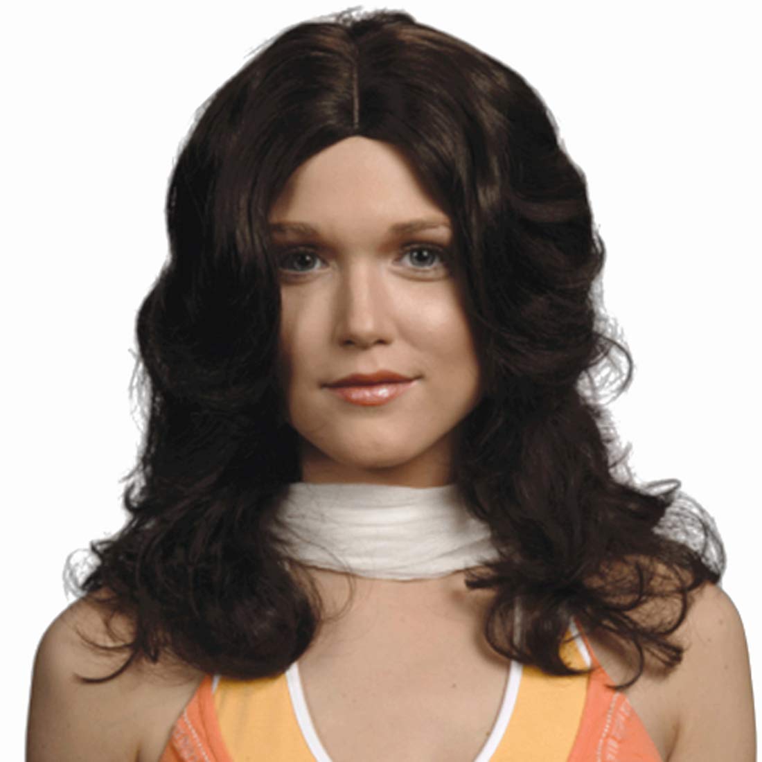 Amazon.com : Enigma Costume WigsJ aclyn Angel Wig Brown Long Wavy 70s Charlie Angel Inspired ...