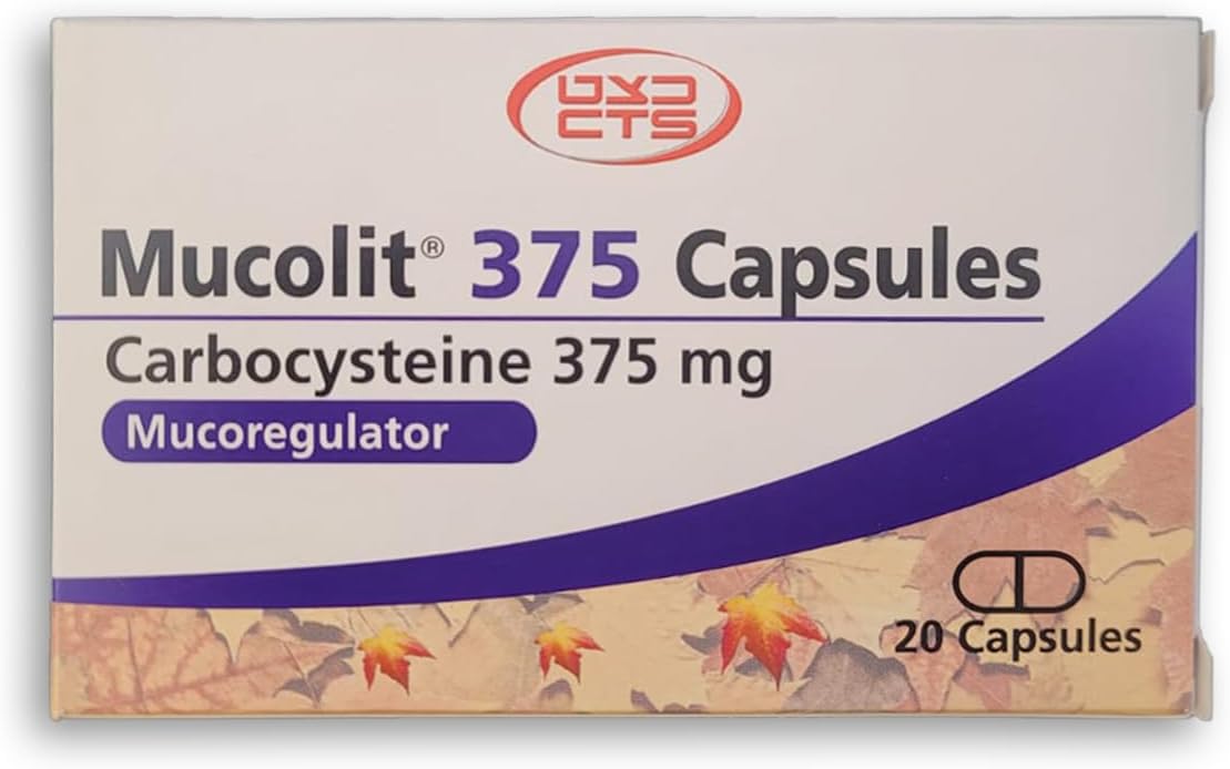 Amazon.com: Mucolit 375 Capsules Carbocyteine 375mg, A Mucoregulator ...