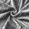 Amazon.com: Fredsure Crinkle Velvet Comforter Set, 3 Pieces Grey Queen ...