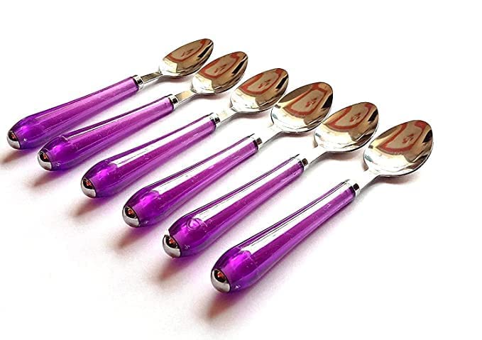 Buy Dining Table Spoon 6-Pieces Set for Kitchen and Dining Table Steel ...