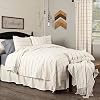 Amazon.com: Piper Classics Farmcloth Stripe King Coverlet Bedspread, 97 ...
