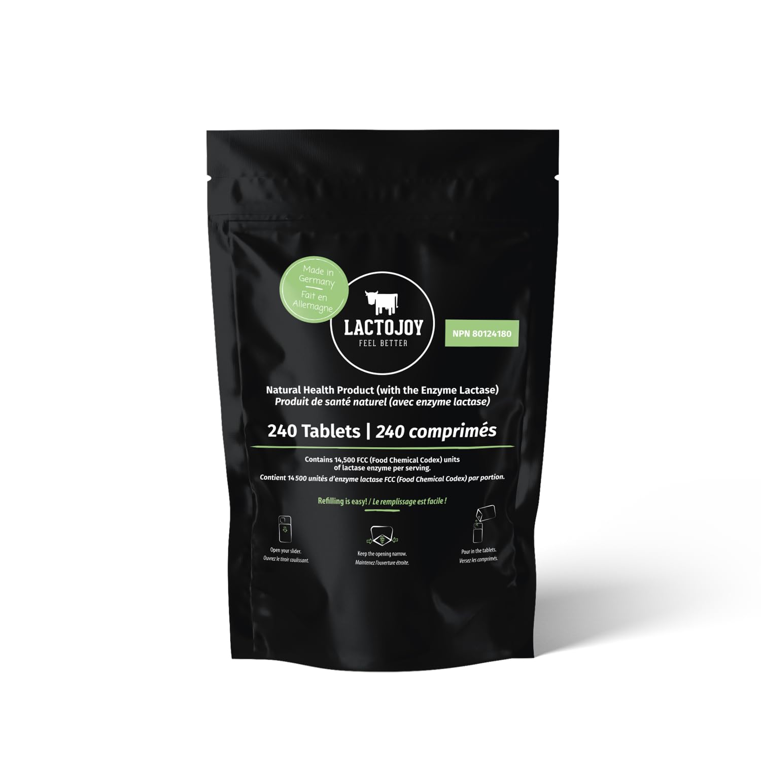 LactoJoy Lactase Pills I 240 Pieces Refill Package I Powerful Lactase ...