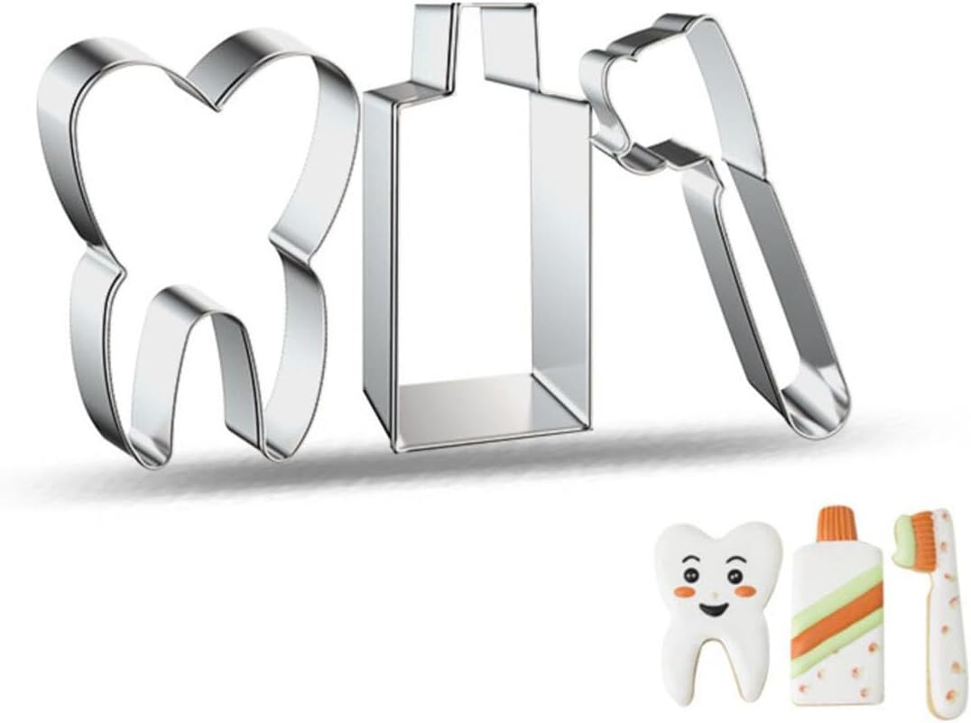 Amazon.com: Tooth, Toothbrush, and Toothpaste Cookie Cutter (Set): Home ...
